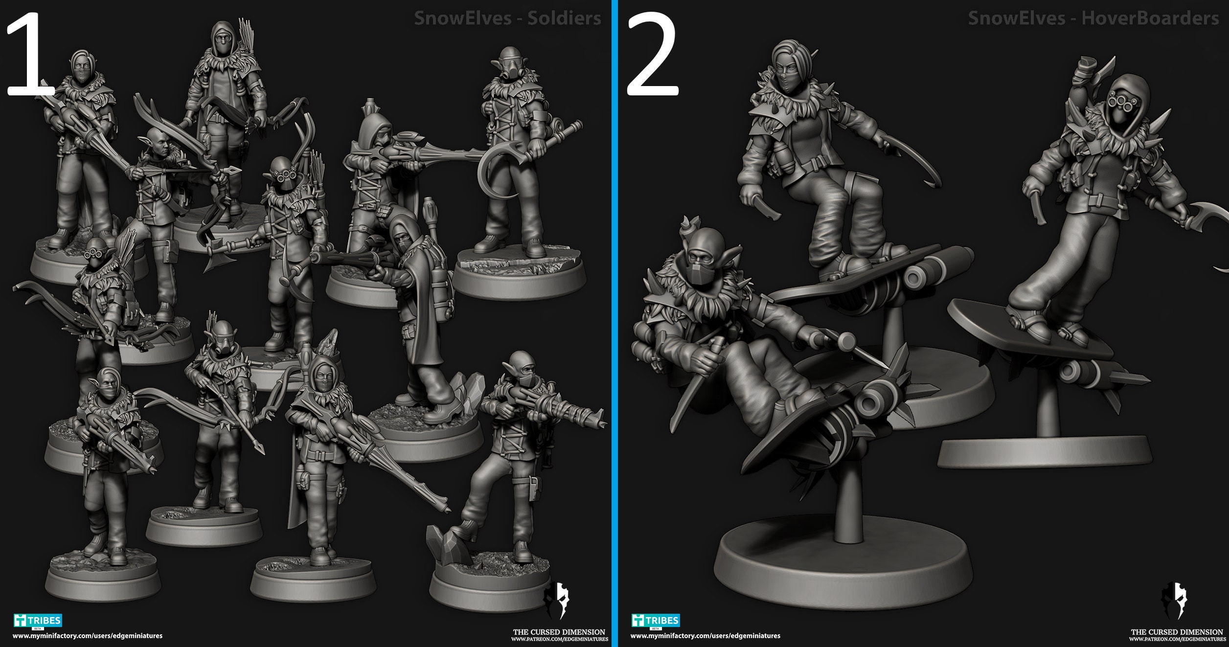Snow Elves - 28mm - Edge Miniatures - Etsy