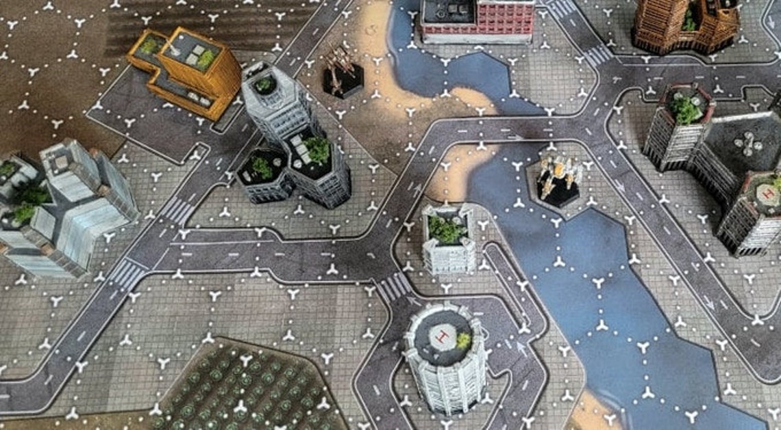 Futuristic Urban Buildings 6mm 1:285 Steampunk Arena | Etsy