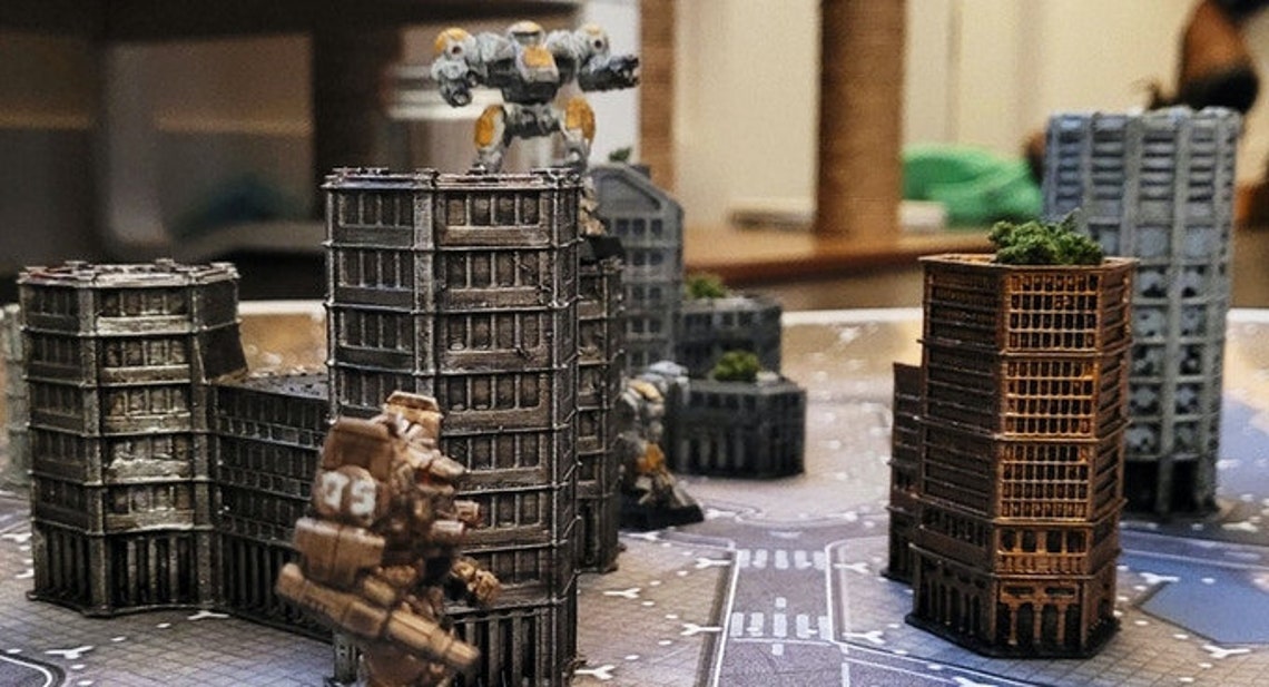 Futuristic Urban Buildings 6mm 1:285 Steampunk Arena | Etsy