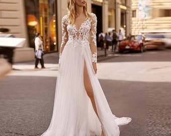 Split Train Dress - Etsy