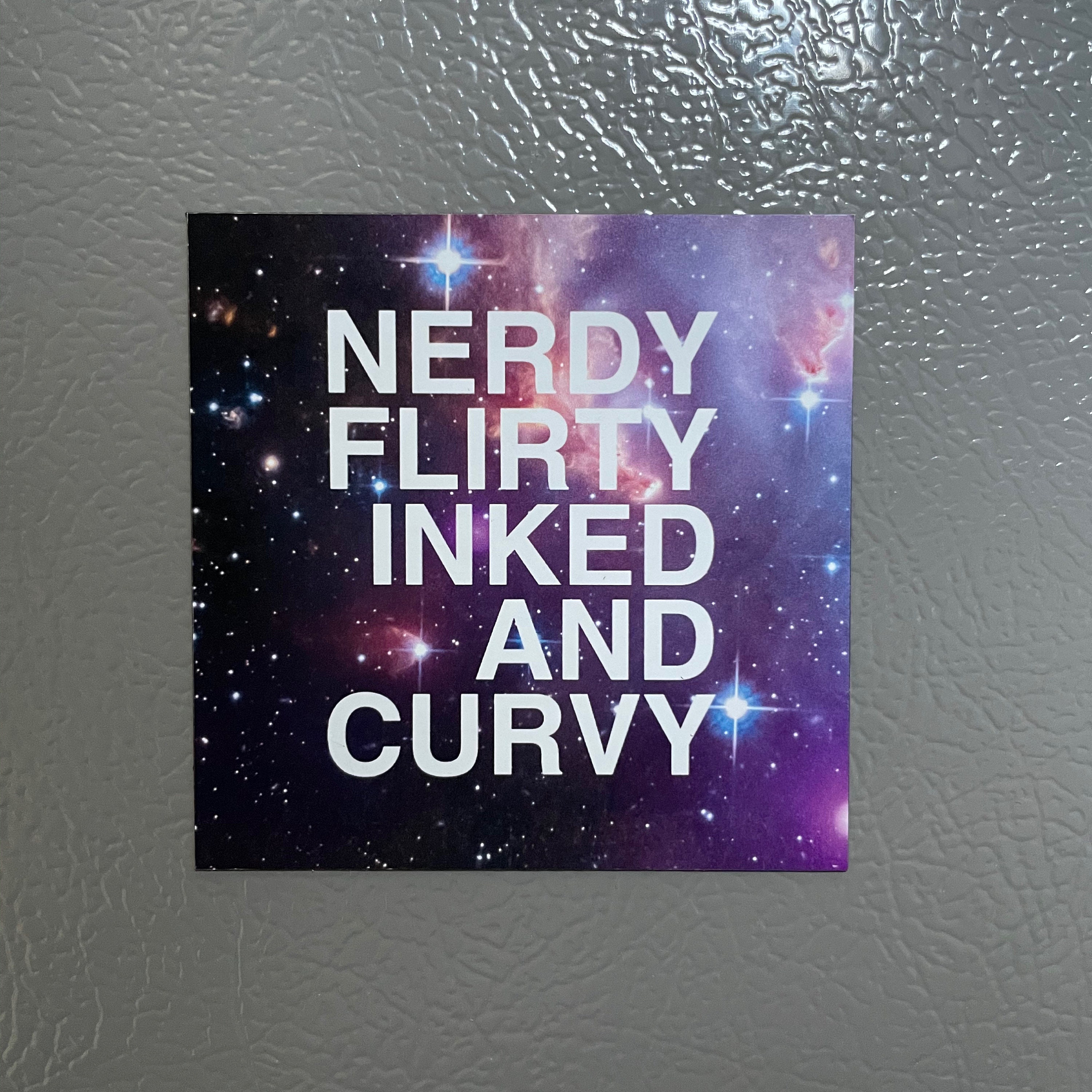Nerdy Flirty Inked Et Curvy Magnet 3x3 Etsy France