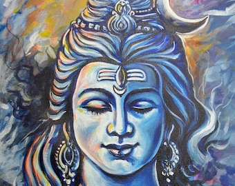 Lord Shiva Modern Wall Art - Etsy