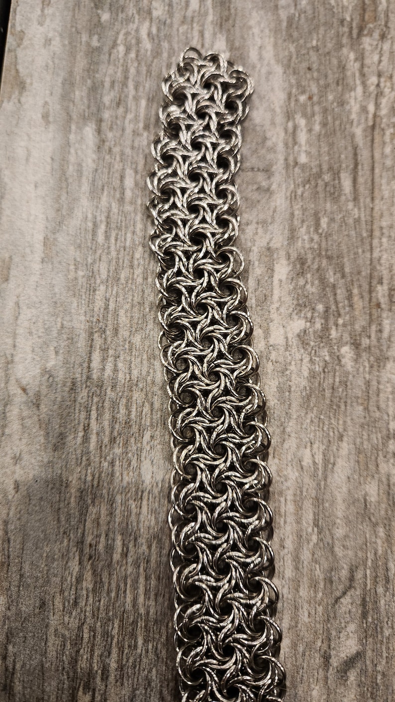 Moorish Rose Chainmail Chunky Heavy Chainmail Bracelet - Etsy