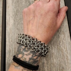 Moorish Rose Chainmail Chunky Heavy Chainmail Bracelet - Etsy