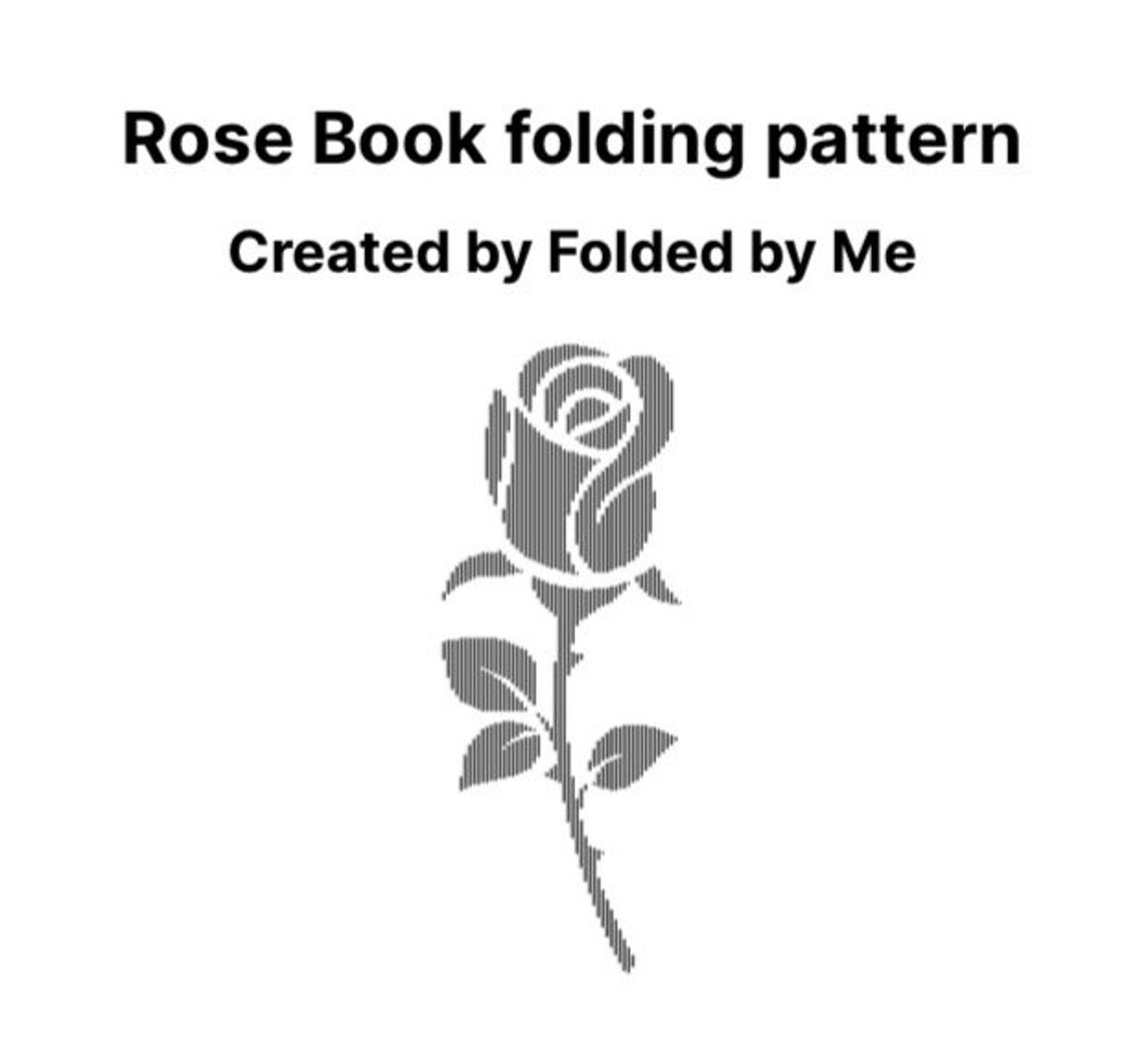 Rose Bookfolding Pattern | Floral Book Art | Upcycled Handmade Gift ...