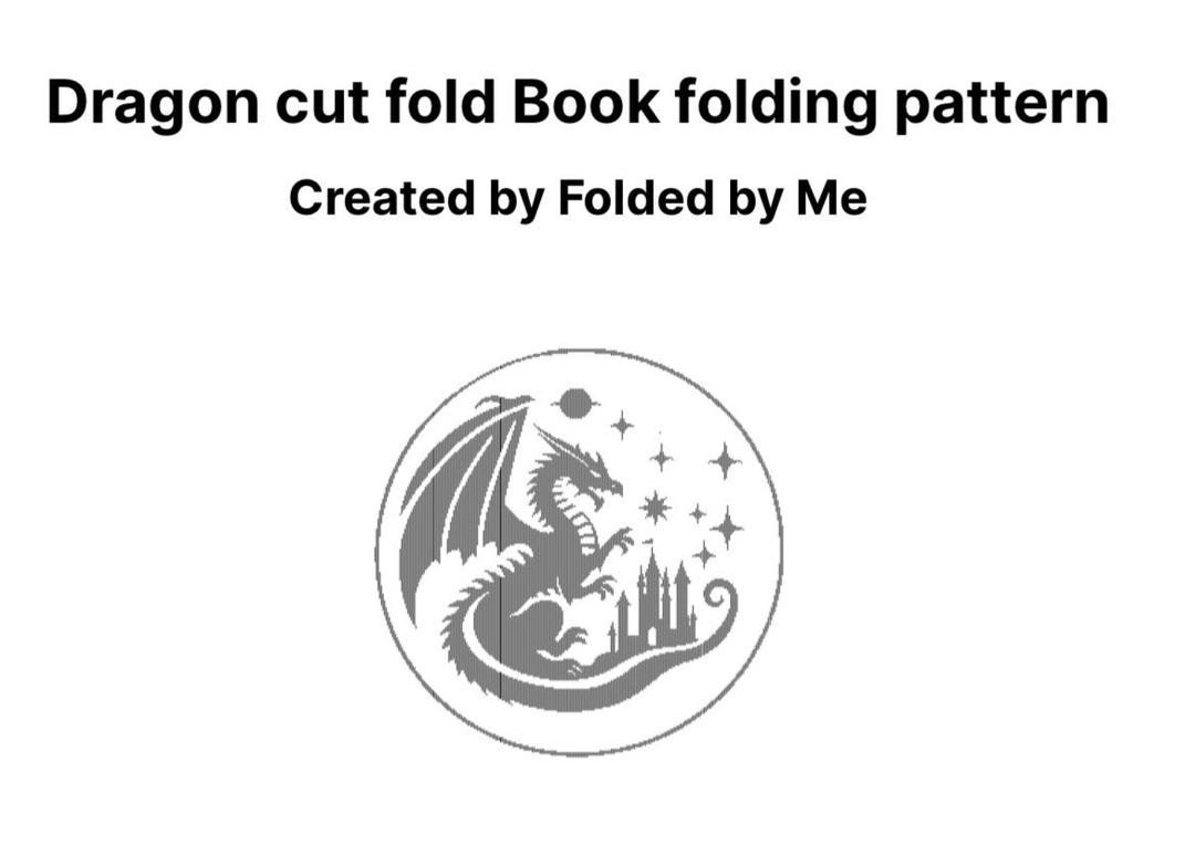 Dragon and Castle Bookfolding Pattern | Mythical Book Art | Upcycled ...