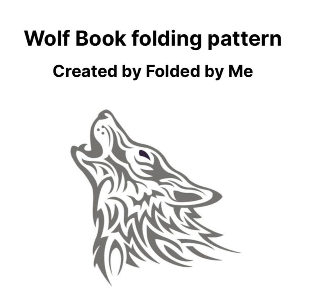 Wolf Bookfolding Pattern | Werewolf Book Art Instructions | Tested Book ...