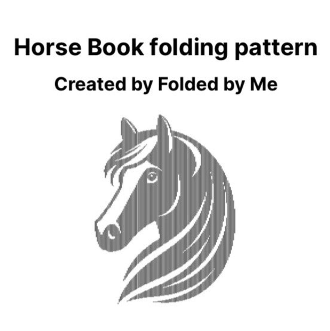 Horse Bookfolding Pattern | Pony Book Art | Upcycled Handmade Gift ...