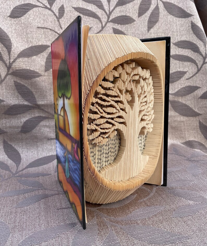 Tree of Life Bookfolding Pattern | Nature Inspired Book Art | Upcycled ...