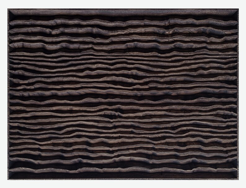 Oak Wall Panel 28x20'' Graved Decor. Elegant Design - Etsy