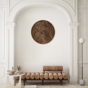 Large Round Wall Art Flower Wall Decor Floral Wall Hanging Modern ...