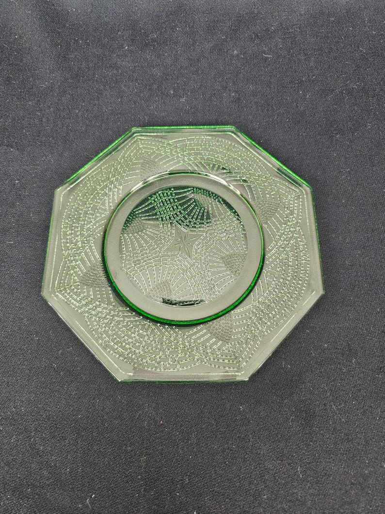Vintage LE Smith Romanesque Pattern, Art Deco, Octagon, Green ...