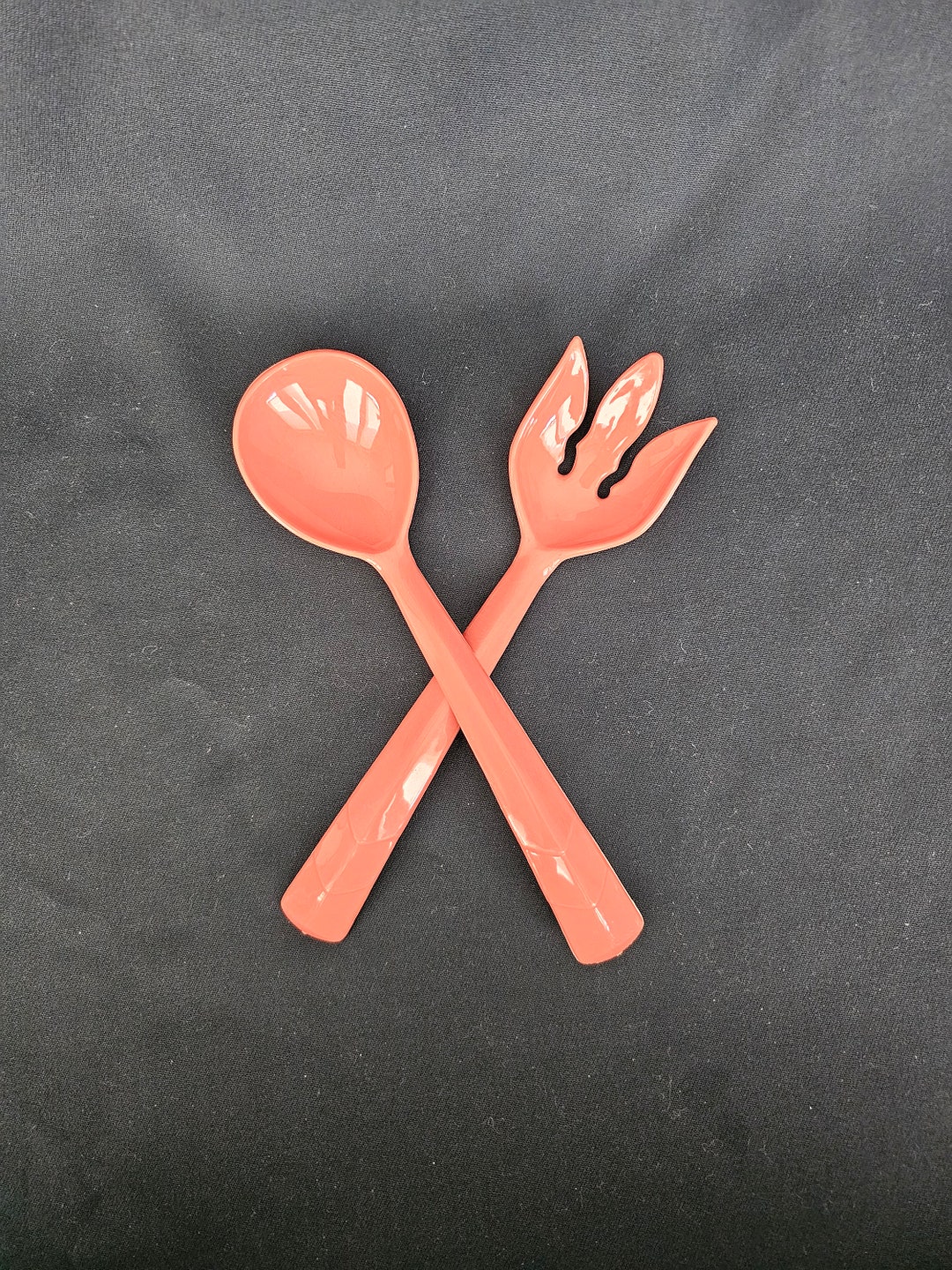 Vintage MCM Melmac, Melamine Utensils, Salad Utensils, Fork Spoon-never ...