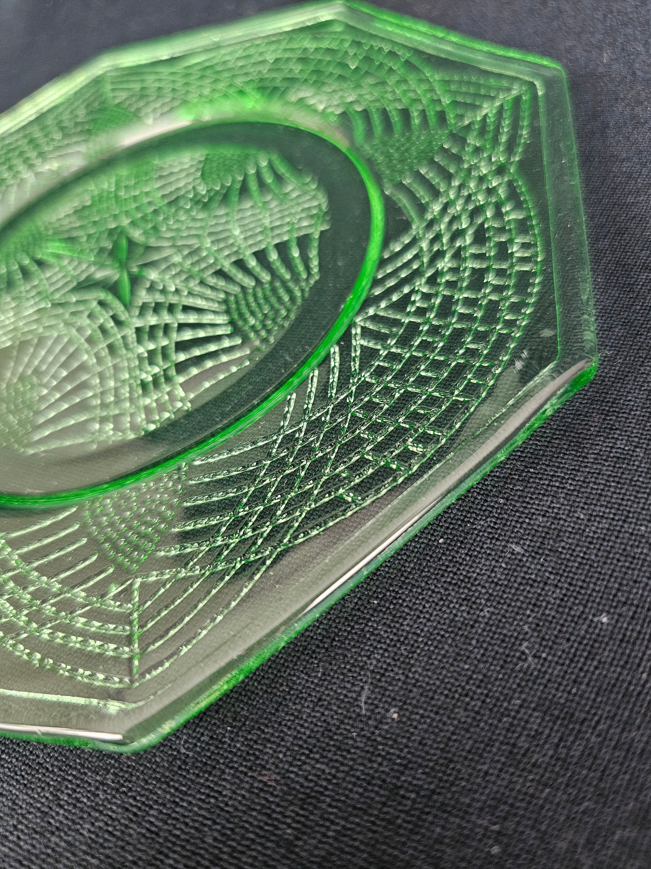 Vintage LE Smith Romanesque Pattern, Art Deco, Octagon, Green ...