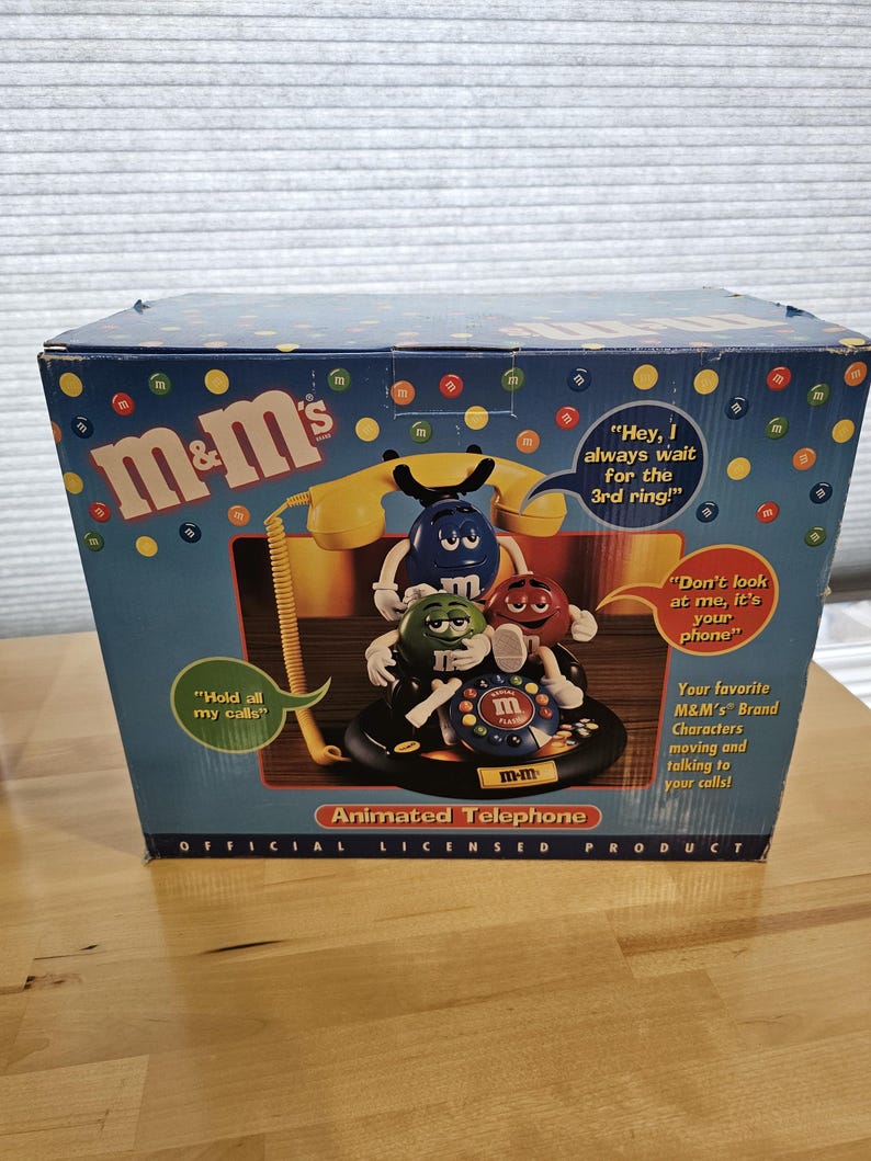 Vintage 1980's M&m's Landline Telephone, New in Box! Animated - Etsy