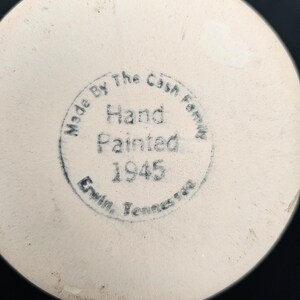 Vintage 1945 Large, Cash Family Pitcher, Hand Painted Ceramic, Erwin ...