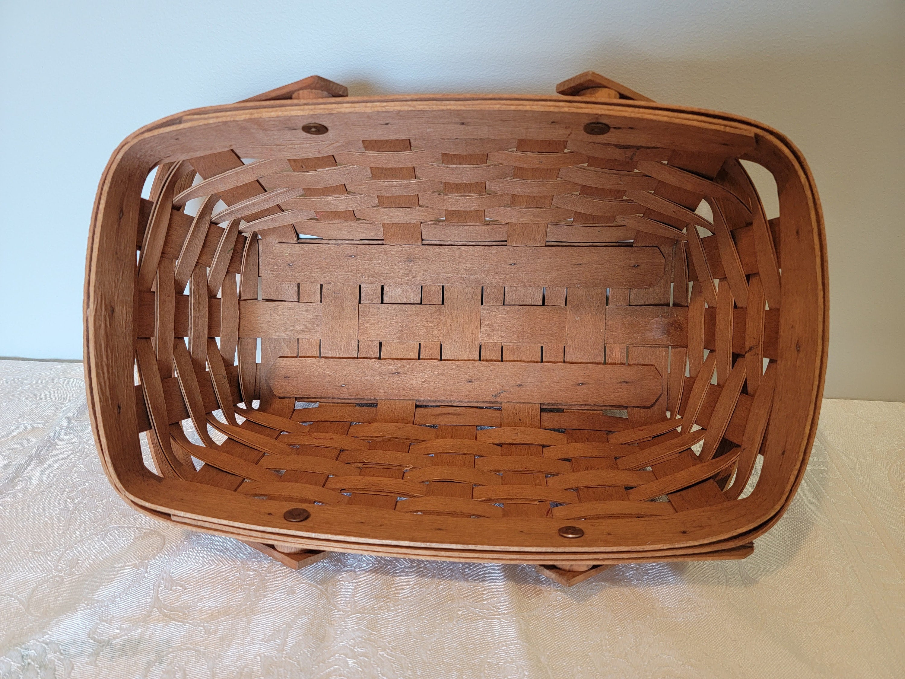 Vintage Longaberger, Two Handled, Rectangle Organizing Basket - Etsy