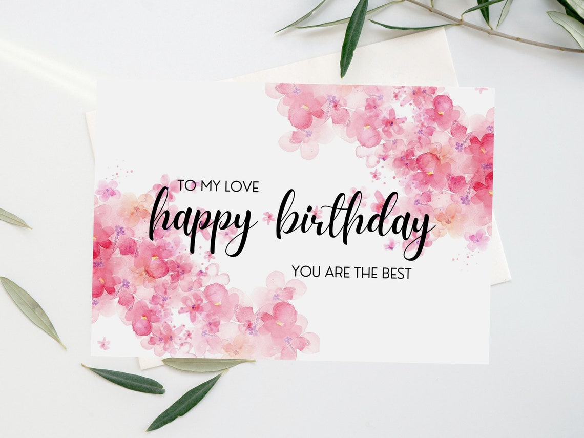 2 Type of Birthday Card Printable, Happy Birthday Instant Download, 5x7 ...