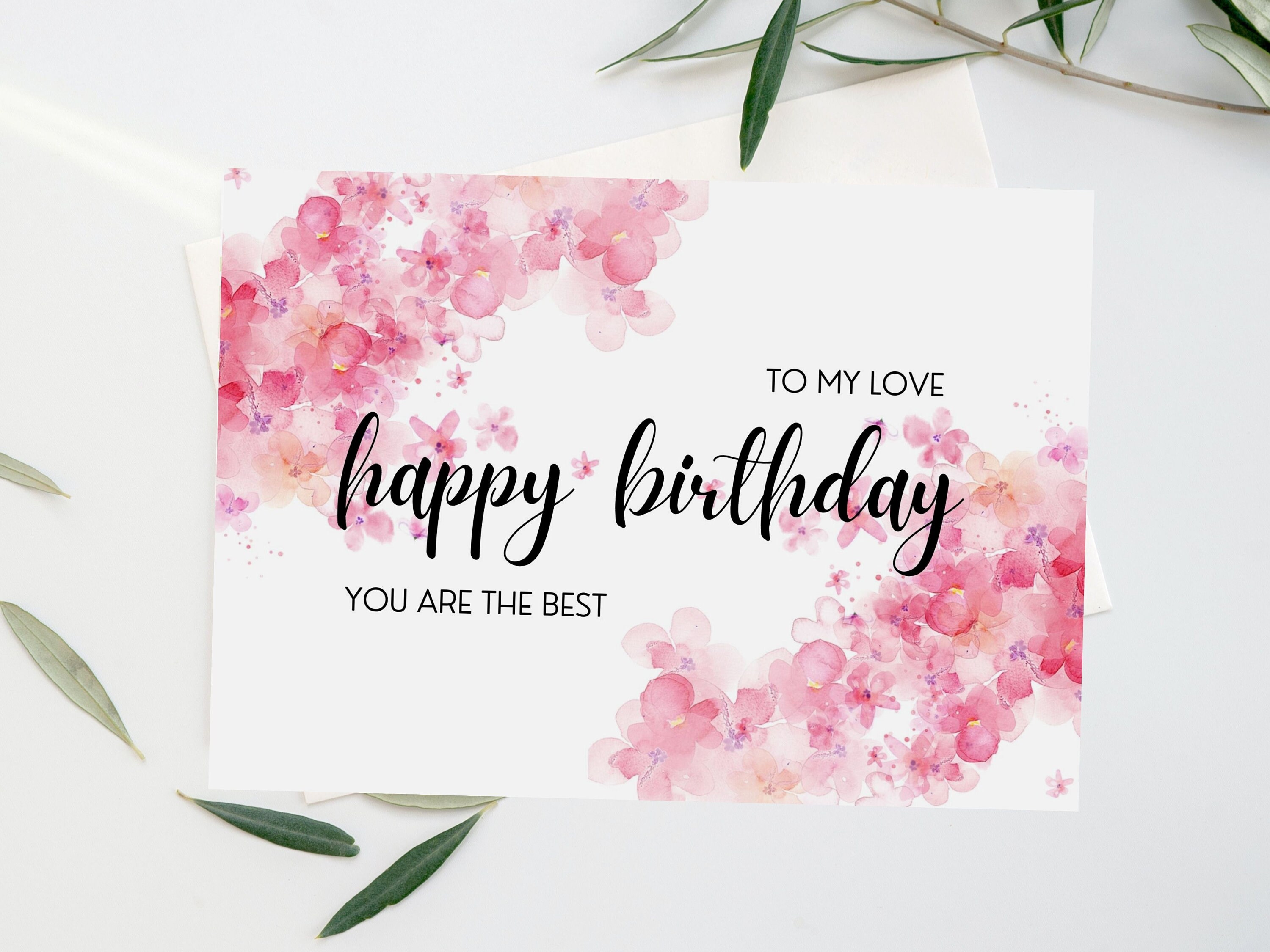 2 Type of Birthday Card Printable, Happy Birthday Instant Download, 5x7 ...