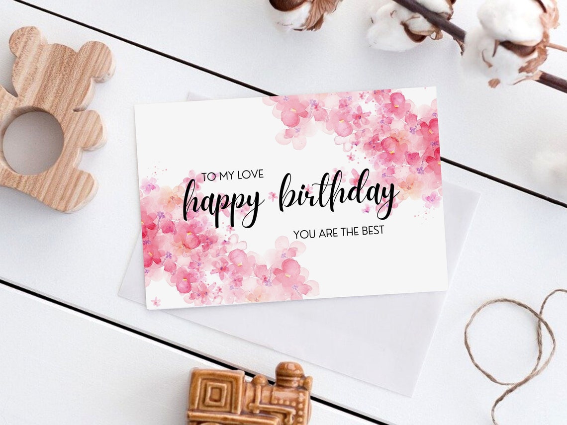 2 Type of Birthday Card Printable, Happy Birthday Instant Download, 5x7 ...
