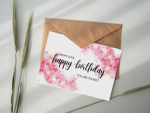 2 Type of Birthday Card Printable Happy Birthday Instant - Etsy