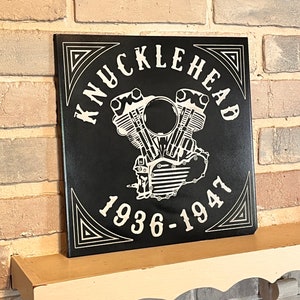 Harley Knucklehead 4 Pound Ceramic Plaque - Etsy