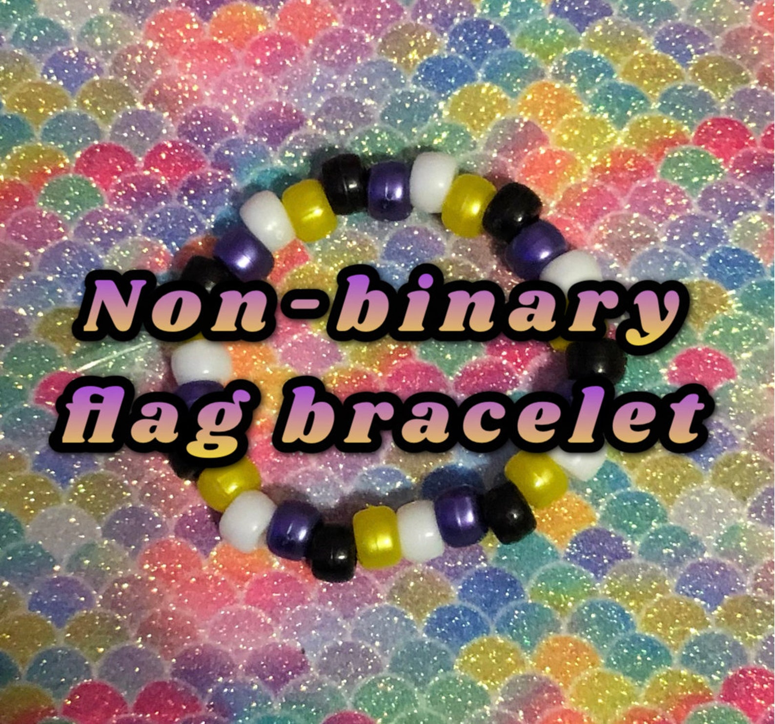 Non Binary Flag Bracelet metallic - Etsy