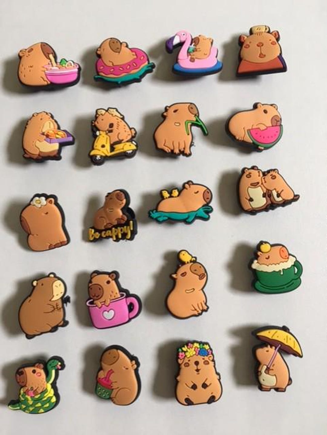 20 Piece Capybara Croc Charm Set - Etsy