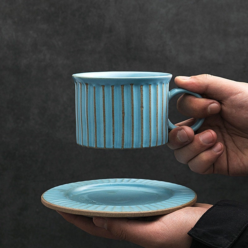 Japanese Handmade Stoneware Coffee Mug Set, Vintage Mug, Coffee Lover ...