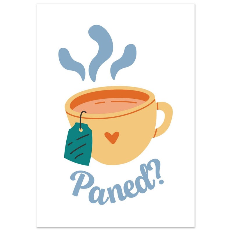 Paned Welsh Print | Kitchen Wall Decor | Welsh Tea Poster | Cymraeg ...