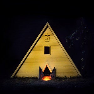 Midsommar Yellow Pyramid Building Miniature Diorama Replica | Etsy