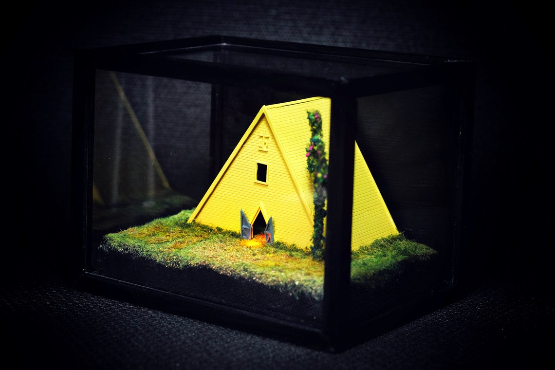 Midsommar Yellow Pyramid Building Miniature Diorama Replica | Etsy