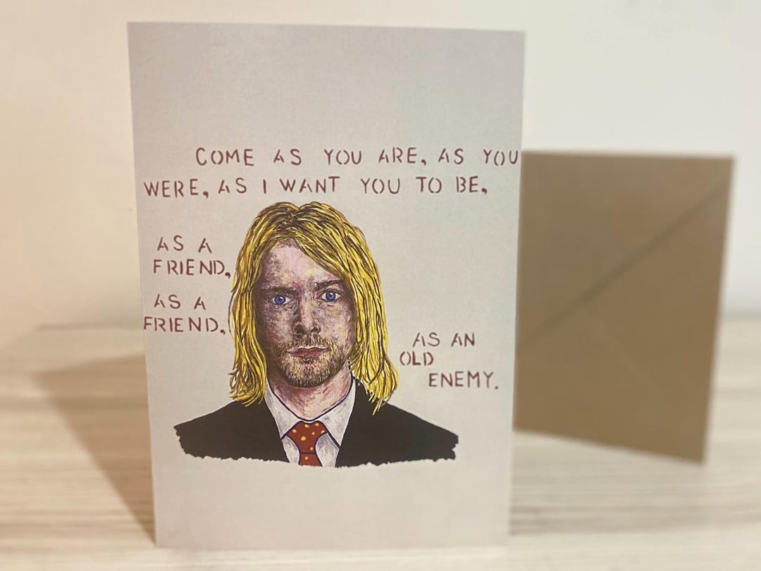 Kurt Cobain nirvana Greeting Card A5 - Etsy