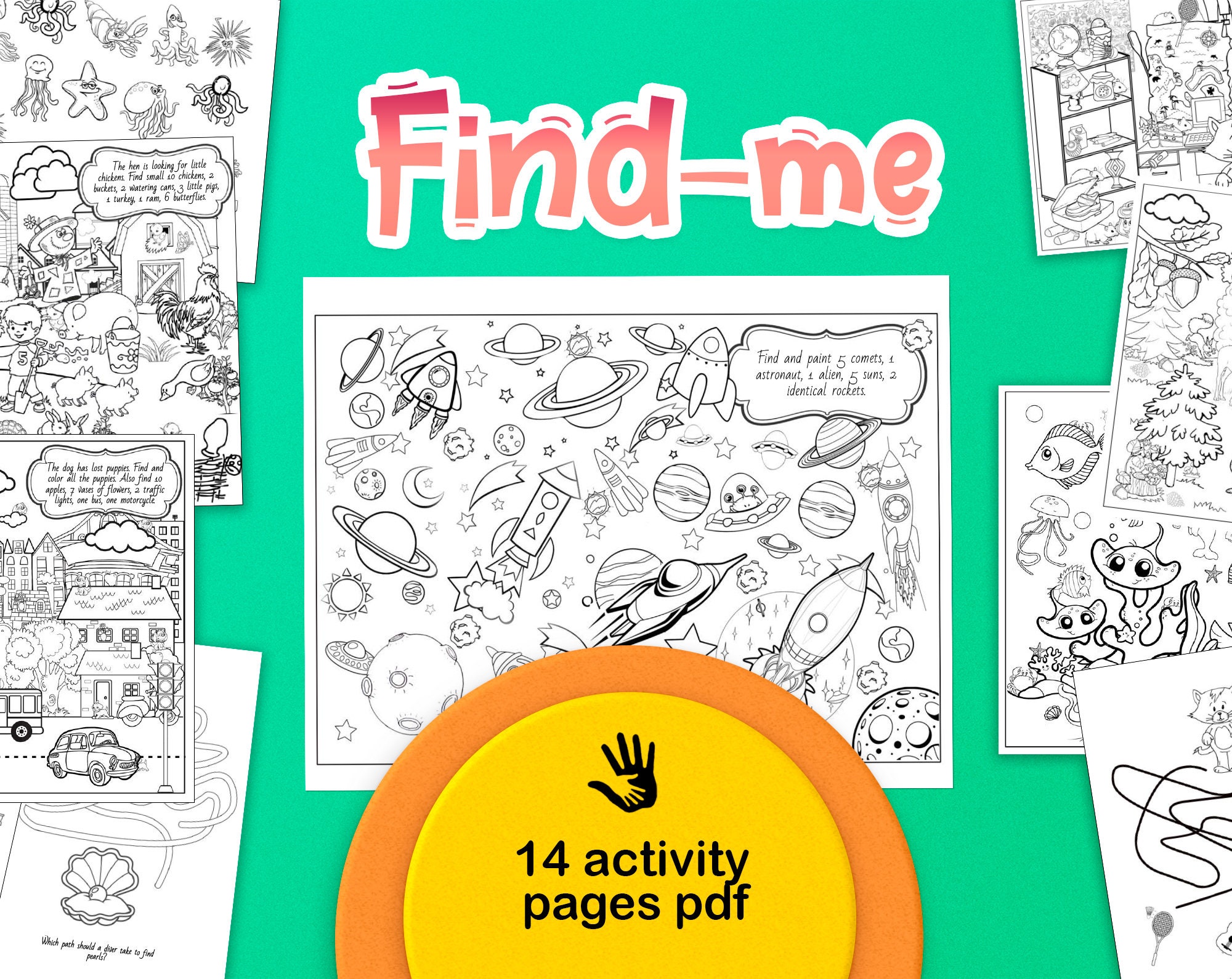 Find me for Children Preschool Activity Instant PDF | Etsy