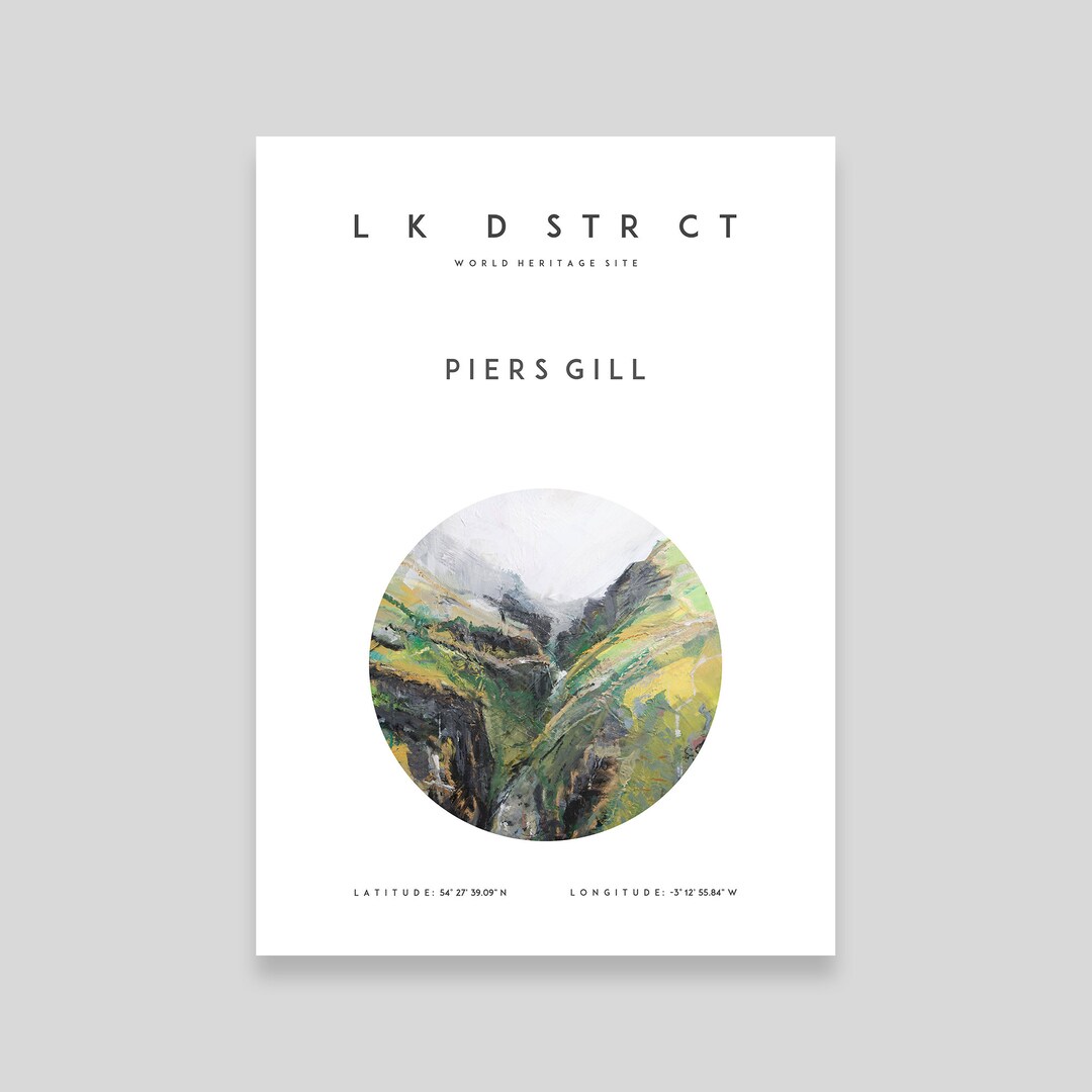 Piers Gill Lake District Coordinates Print A4/A3/A2 - Etsy