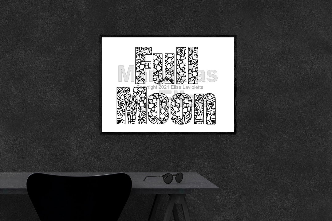 Full Moon Mandala - Etsy