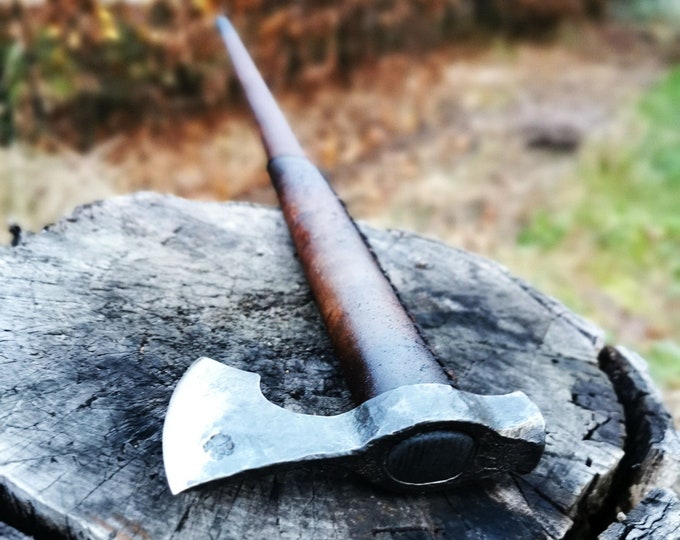 Walking Axe - Forged Axe With Leather Sheath - Etsy
