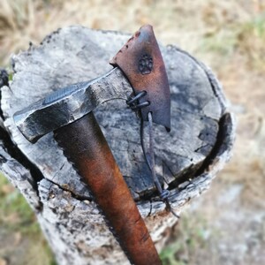 Walking Axe - Forged Axe With Leather Sheath - Etsy