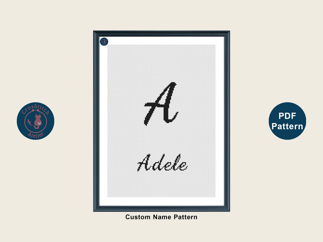 Custom Name Cross Stitch Pattern - Etsy