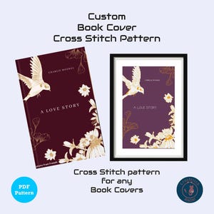 Custom Book Cover Cross Stitch Pattern, PDF Pattern - Etsy