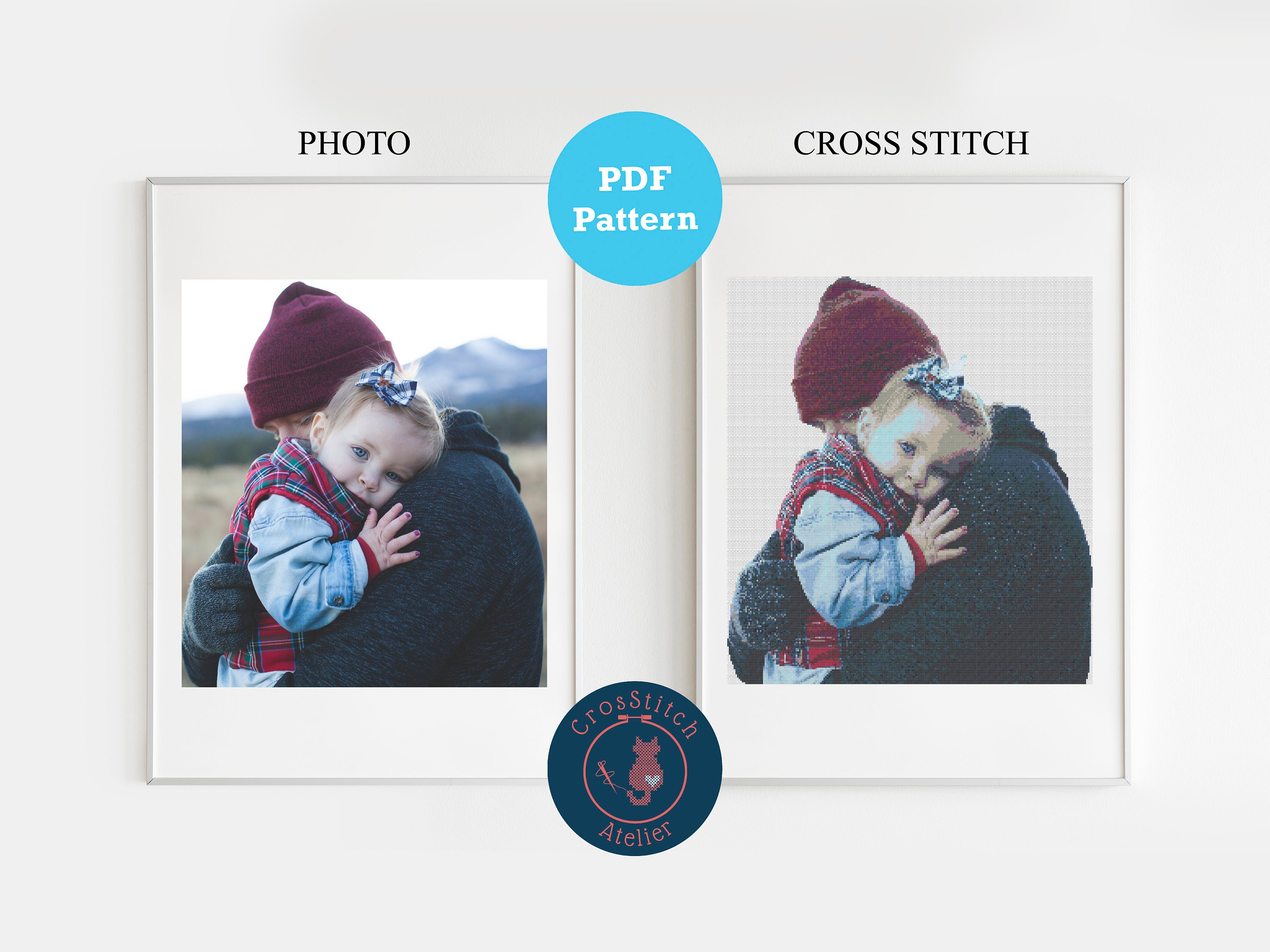 Custom Photo Cross Stitch Pattern, Convert Photo to Cross Stitch ...