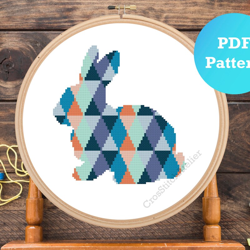 Geometric Rabbit - Etsy