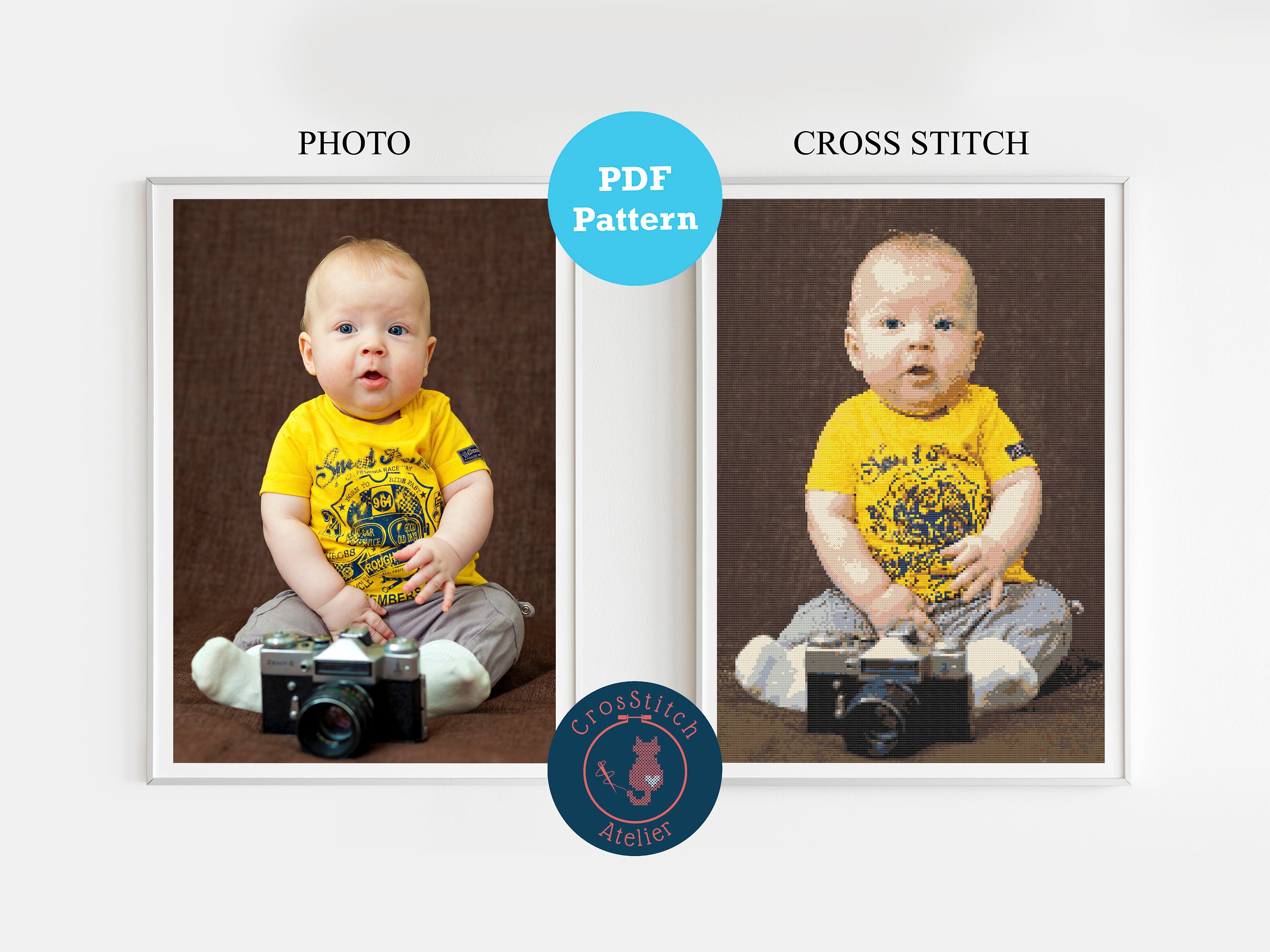 Custom Photo Cross Stitch Pattern: Personalized Portrait - Etsy