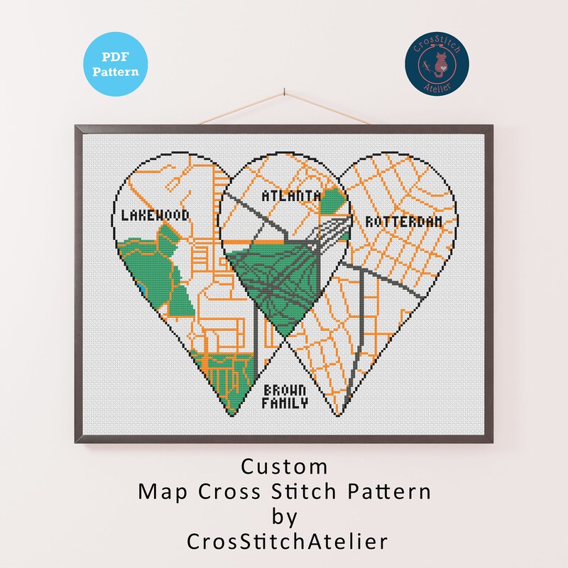 Map Cross Stitch - Etsy