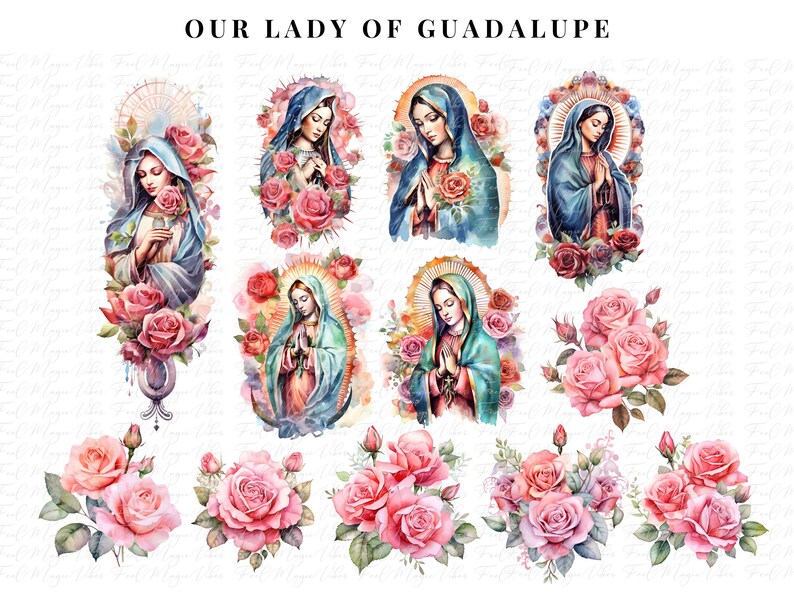 Watercolor Our Lady of Guadalupe PNG Clipart,virgin Mary Rose Clipart ...