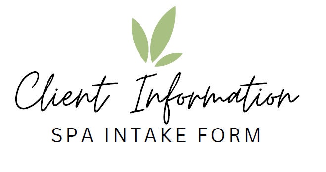 Spa Client Information Intake Form - Etsy
