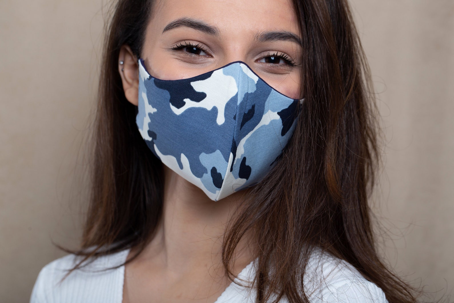 Blue Camo Mesh Face Mask Reusable Face Mask Camouflage Mask | Etsy