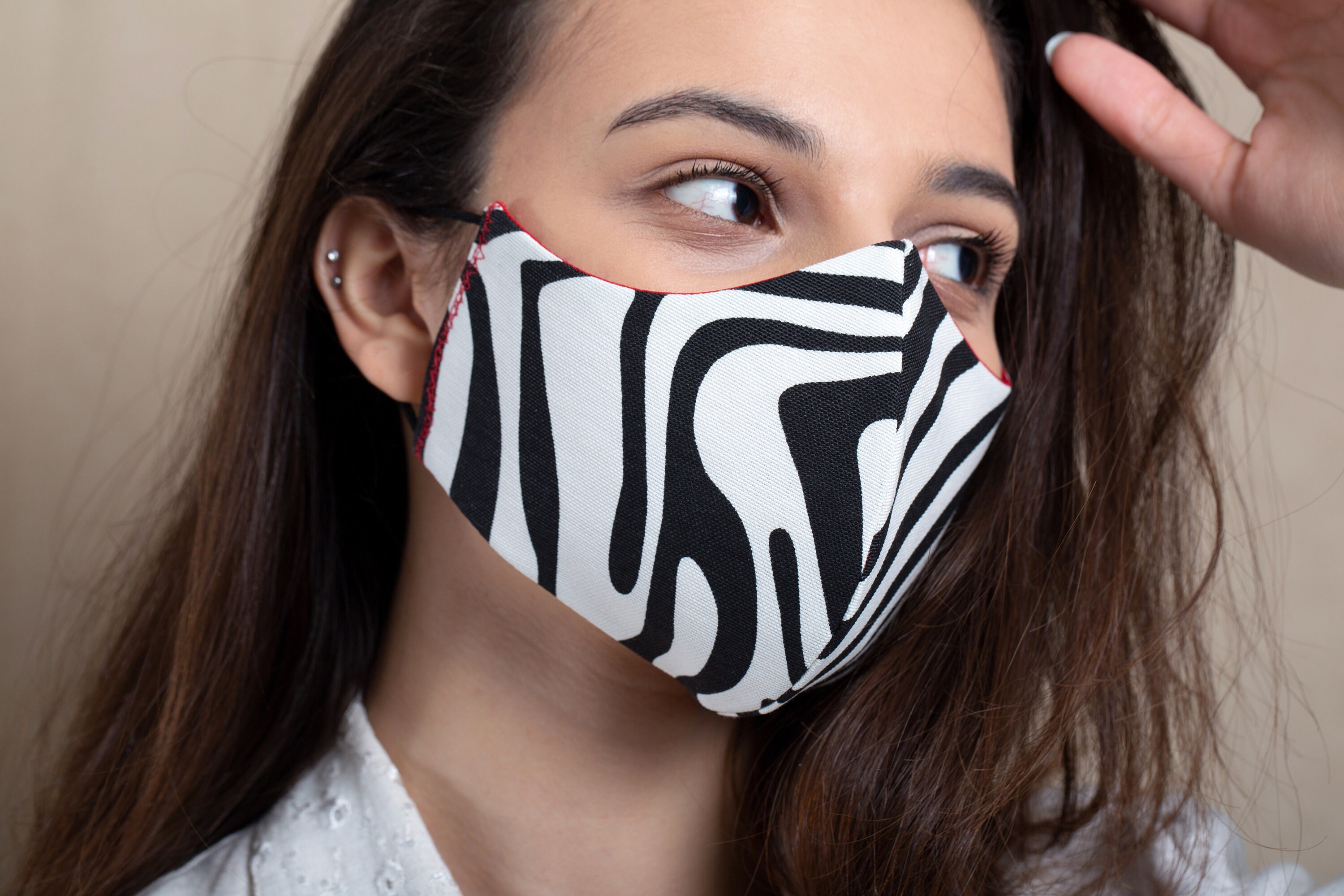 Zebra Face Mask Animal Face Mask Reusable Face Mask | Etsy