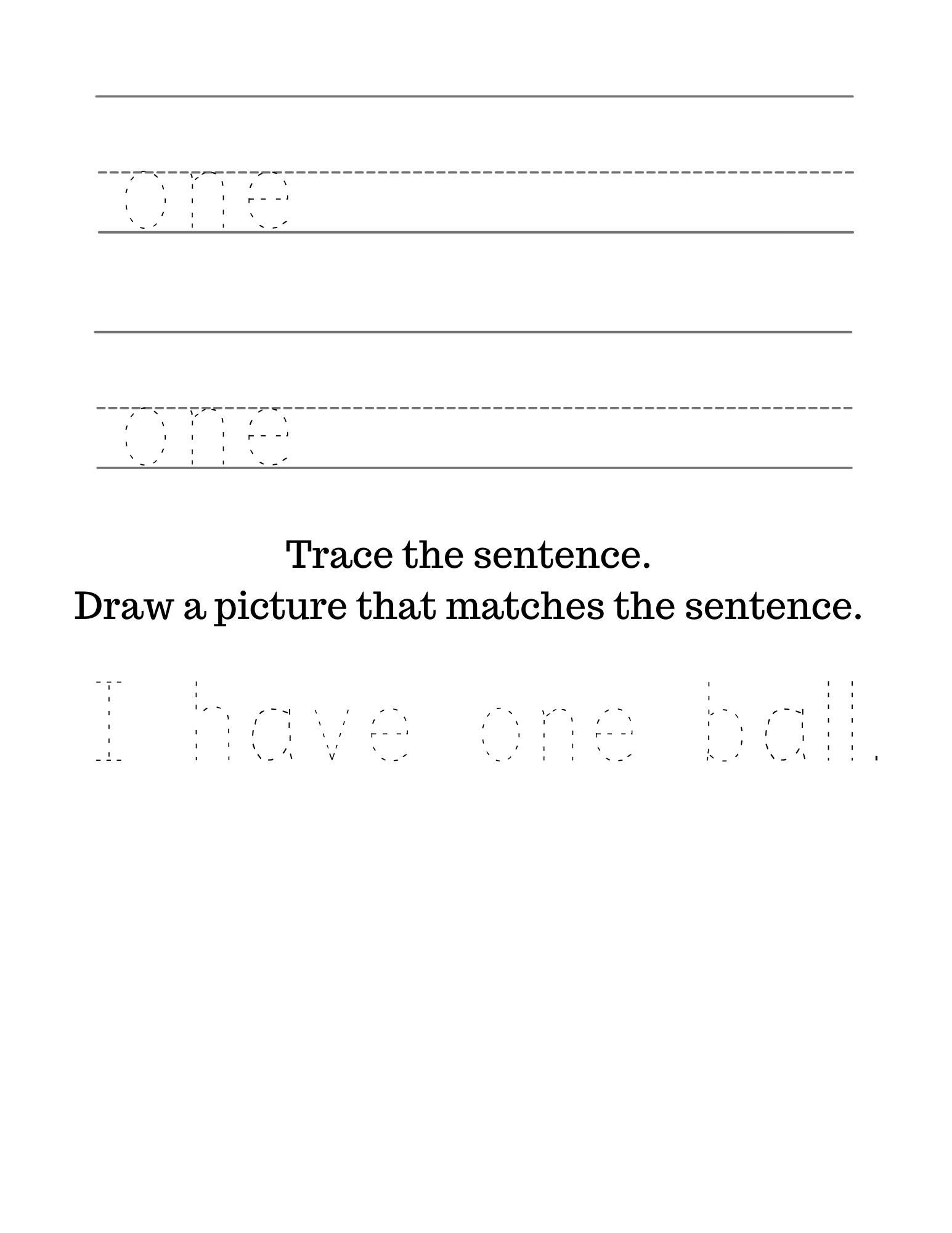 Kindergarten Sight Words Number Practice 1 10 Printables - Etsy UK