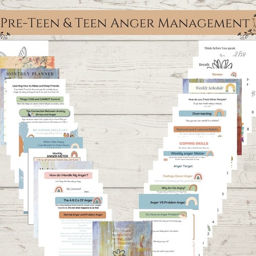 Anger Management for Preteens & Teens Mental Health Planner - Etsy